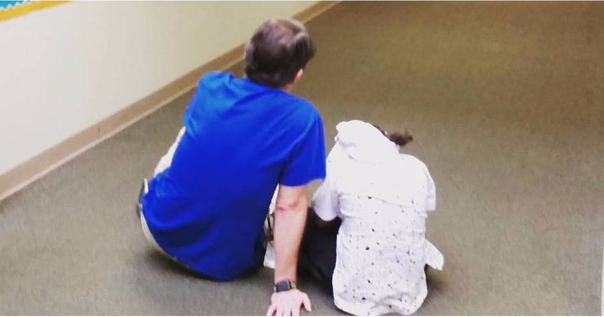 Teacher Comforting a Student on the Floor | POPSUGAR Family