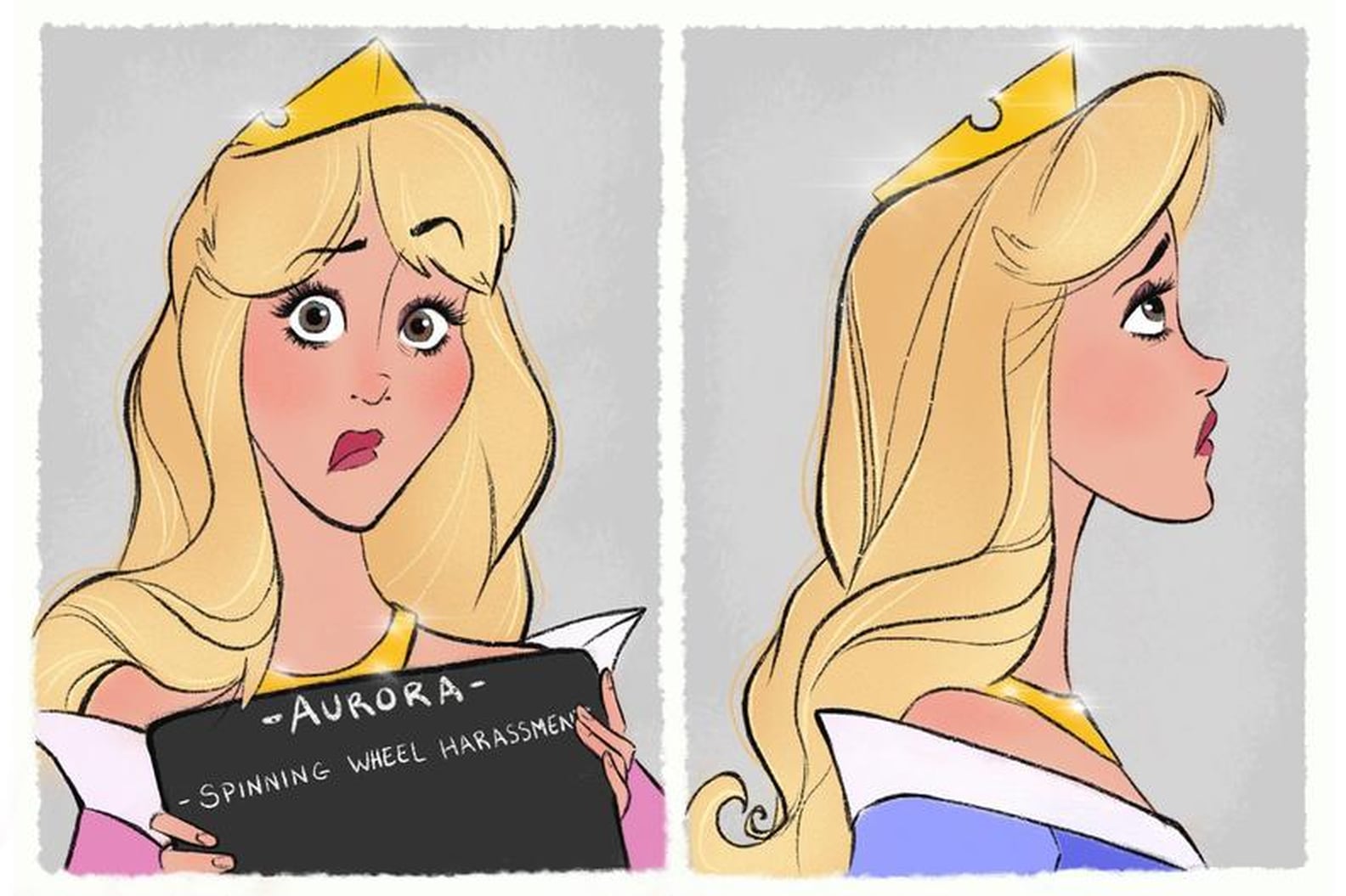 These Disney Princess Mugshot Drawings Are Pretty Dark | POPSUGAR Smart ...