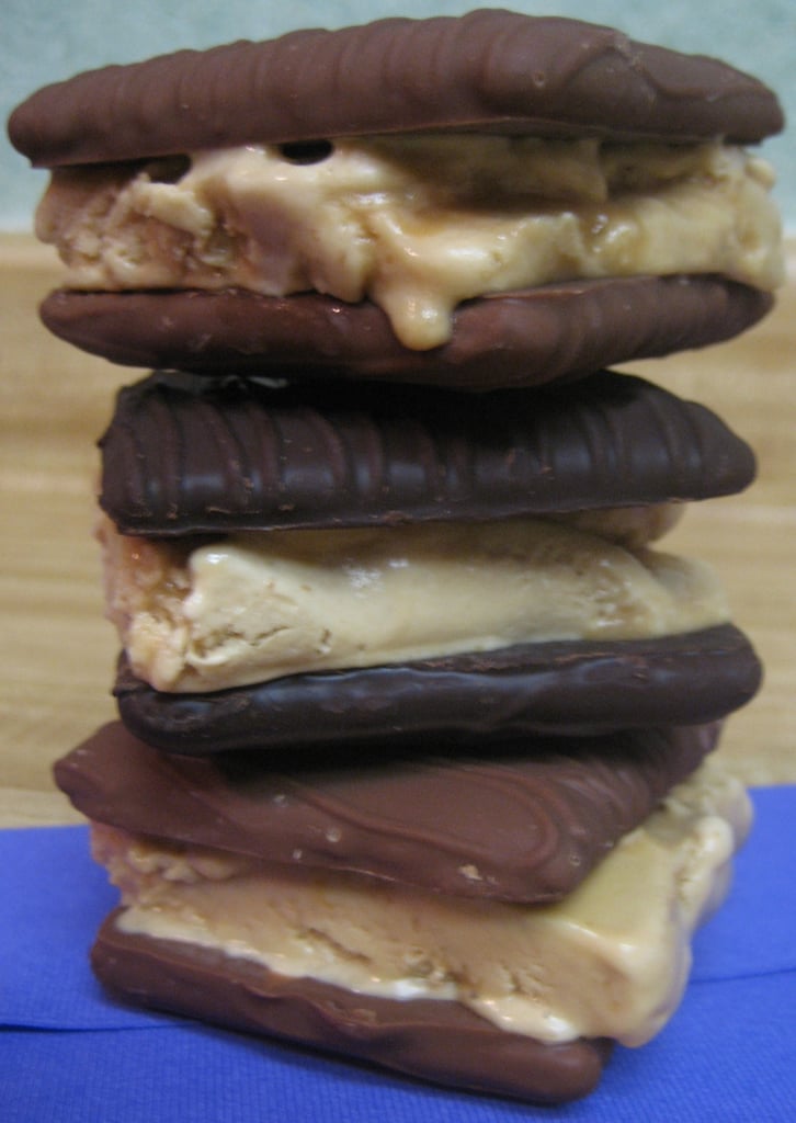 Dulce De Leche Ice Cream & Choco Covered Graham Cracker Sandwiches