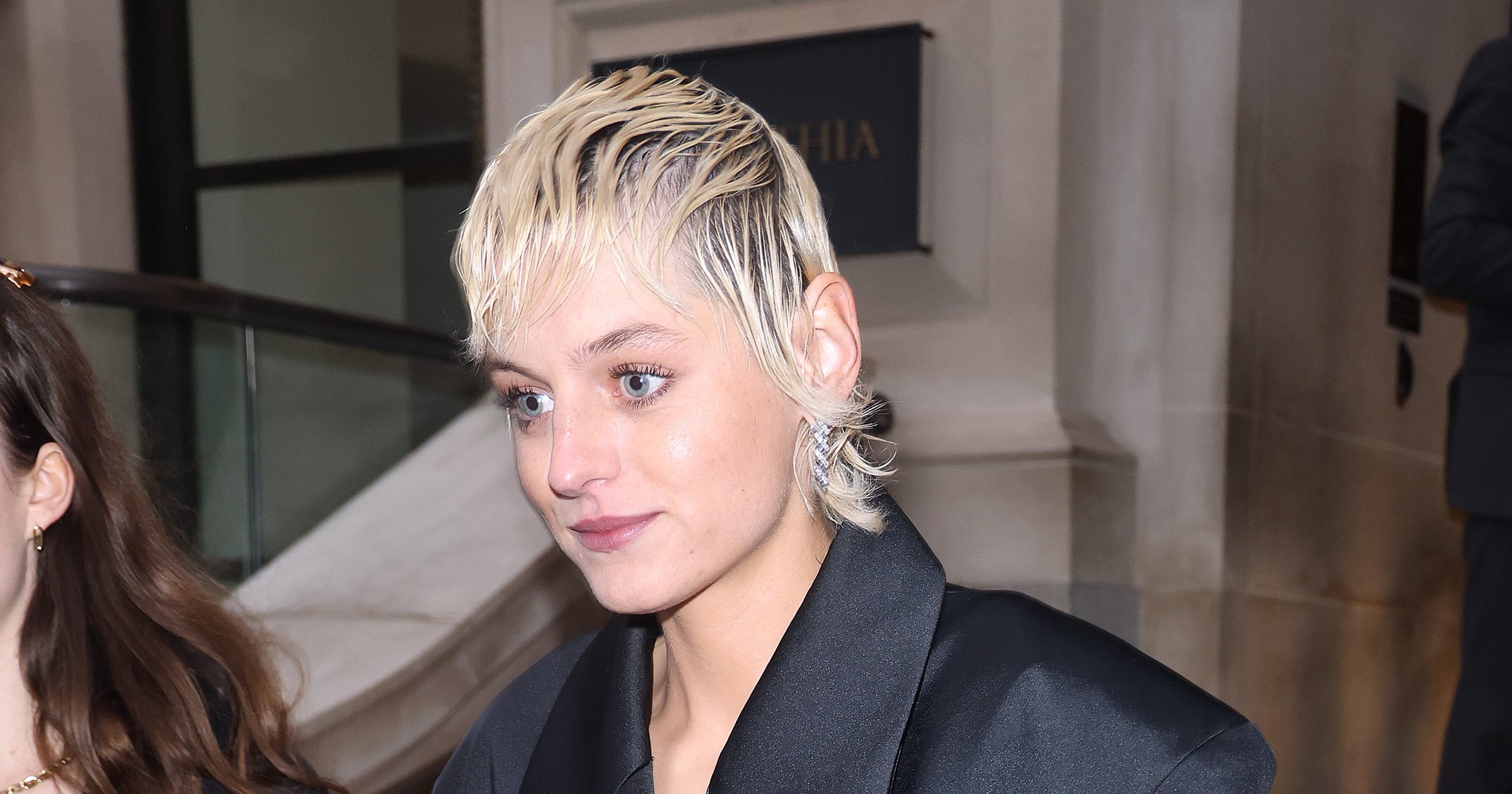 Emma Corrin's Goldfish Dress at the London Film Festival | PS UK Style