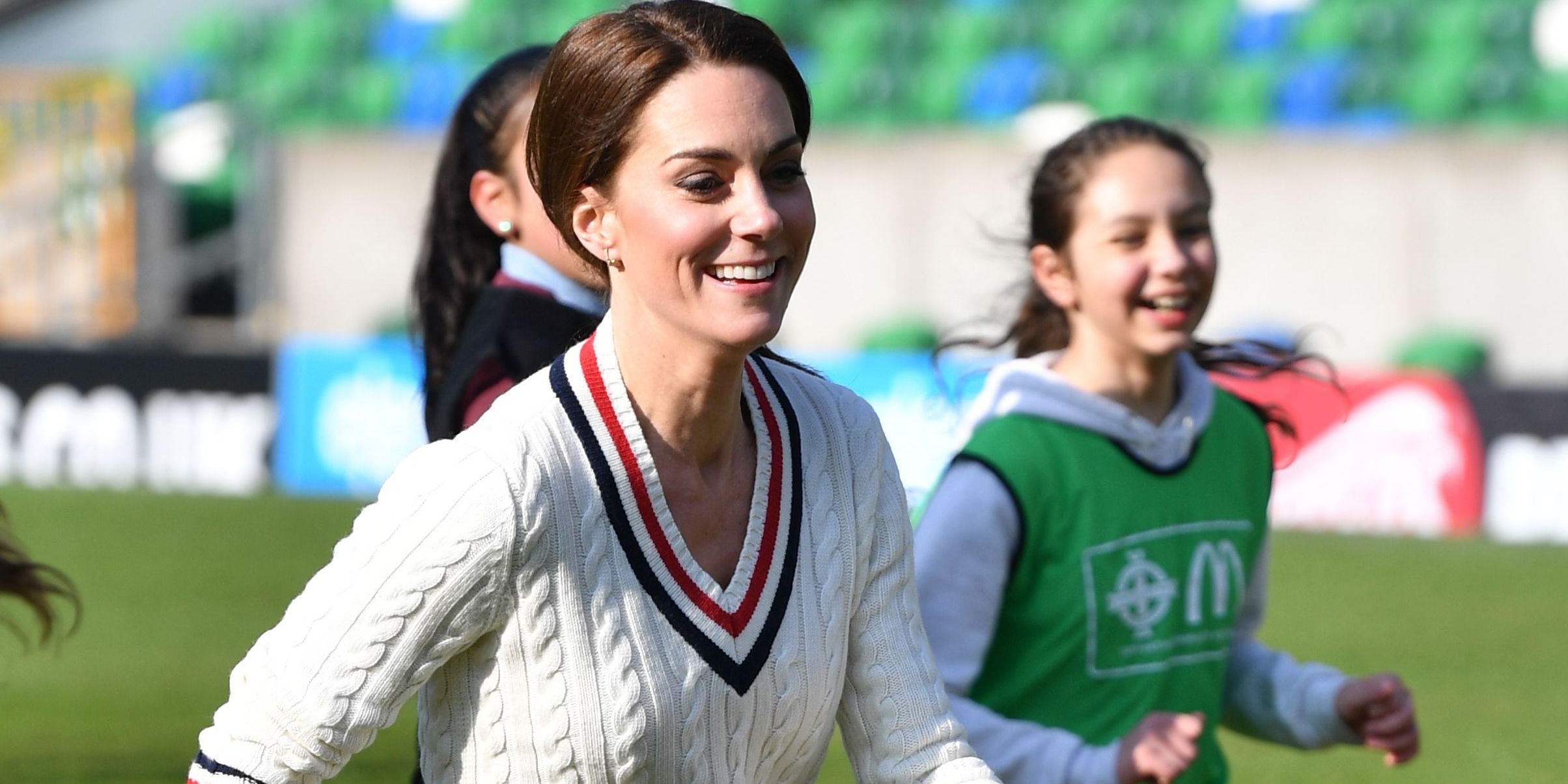 Kate Middleton's White Sweater in Northern Ireland | POPSUGAR Fashion