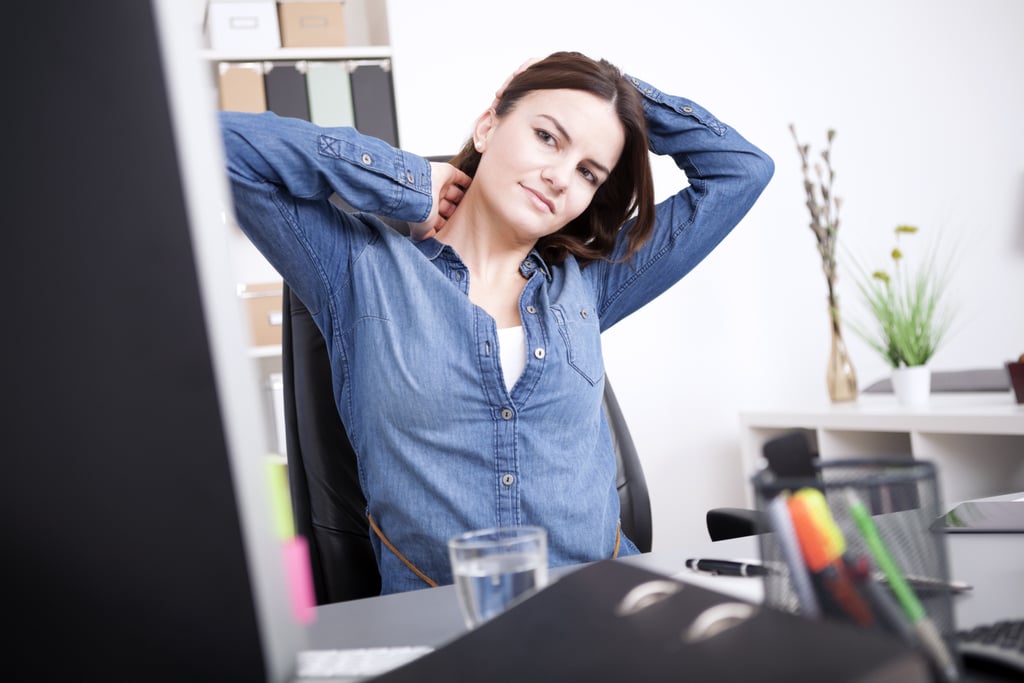 Neck Stretch at Desk | POPSUGAR Fitness