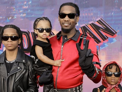 Offset and Sons Wave, Kody, Jordan at Spider-Man Premiere | POPSUGAR ...