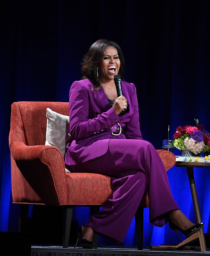 Michelle Obama's Purple Suit 2019 | POPSUGAR Fashion Photo 4