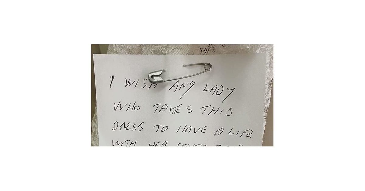 Handwritten Love Note on Wedding Dress | POPSUGAR Tech