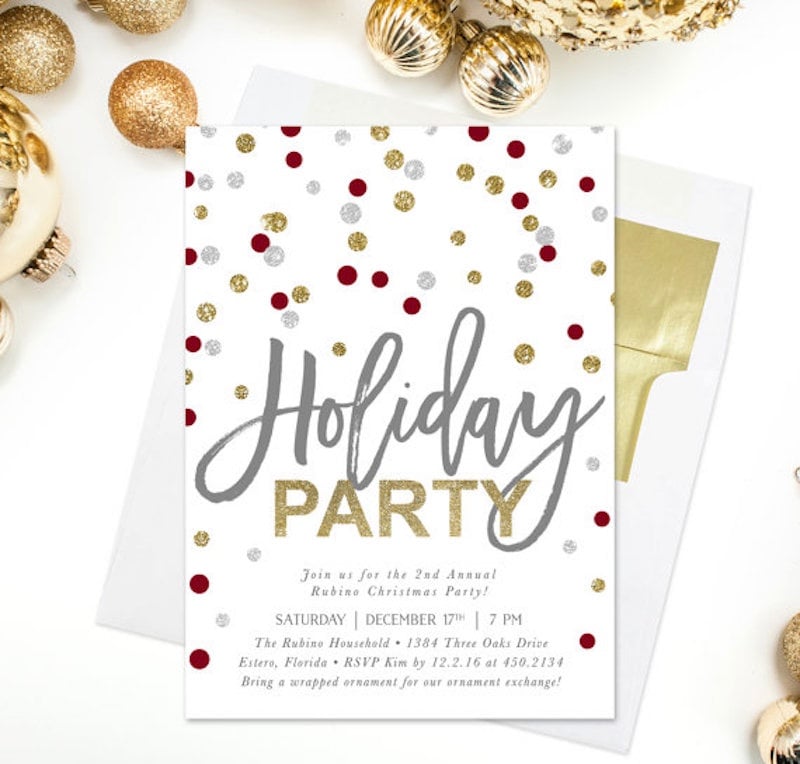 Printable Holiday Party Invitations | PS Smart Living
