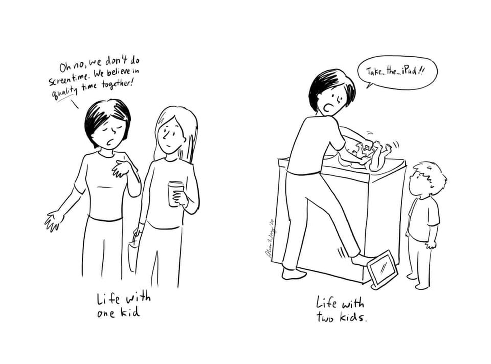 New Mom Comics Social Distancing With Family Cartoons | POPSUGAR Family