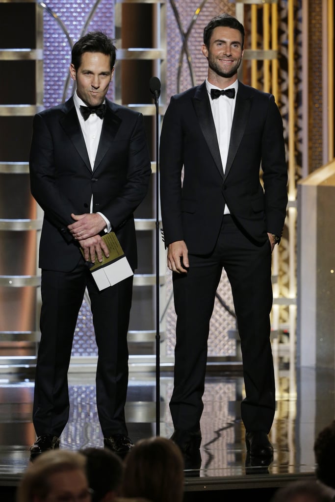 Paul Rudd and Adam Levine at the Golden Globes 2015 | POPSUGAR Celebrity