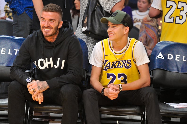 Photos of Romeo and David Beckham Twinning at Lakers Game | PS Family
