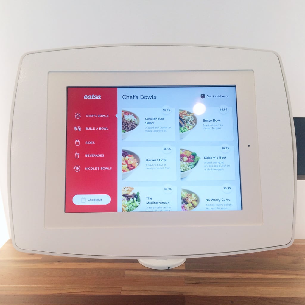 Touchscreen Ordering Interface | Eatsa Automated Restaurant Review ...