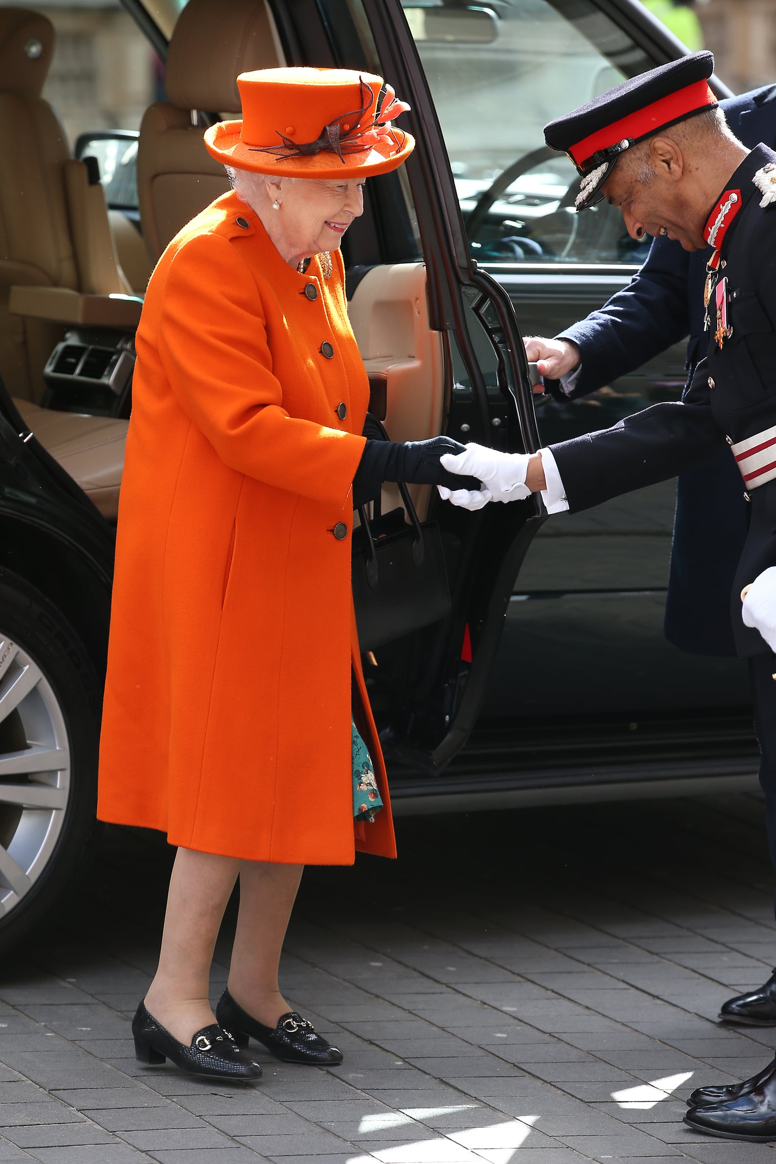 Queen Elizabeth II's Orange Outfit March 2019 | PS Fashion