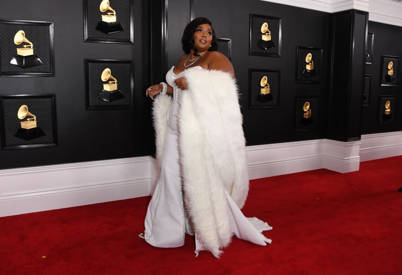 Lizzo's White Atelier Versace Dress at the Grammys 2020 | PS Fashion