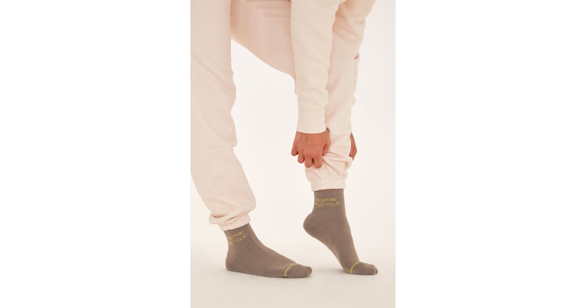 Girlfriend Collective Please Recycle Quarter Crew Socks | Best Fitness ...