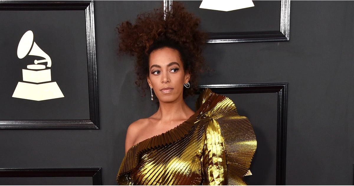 Solange Knowles's Gold Dress at the Grammys 2017 | POPSUGAR Fashion