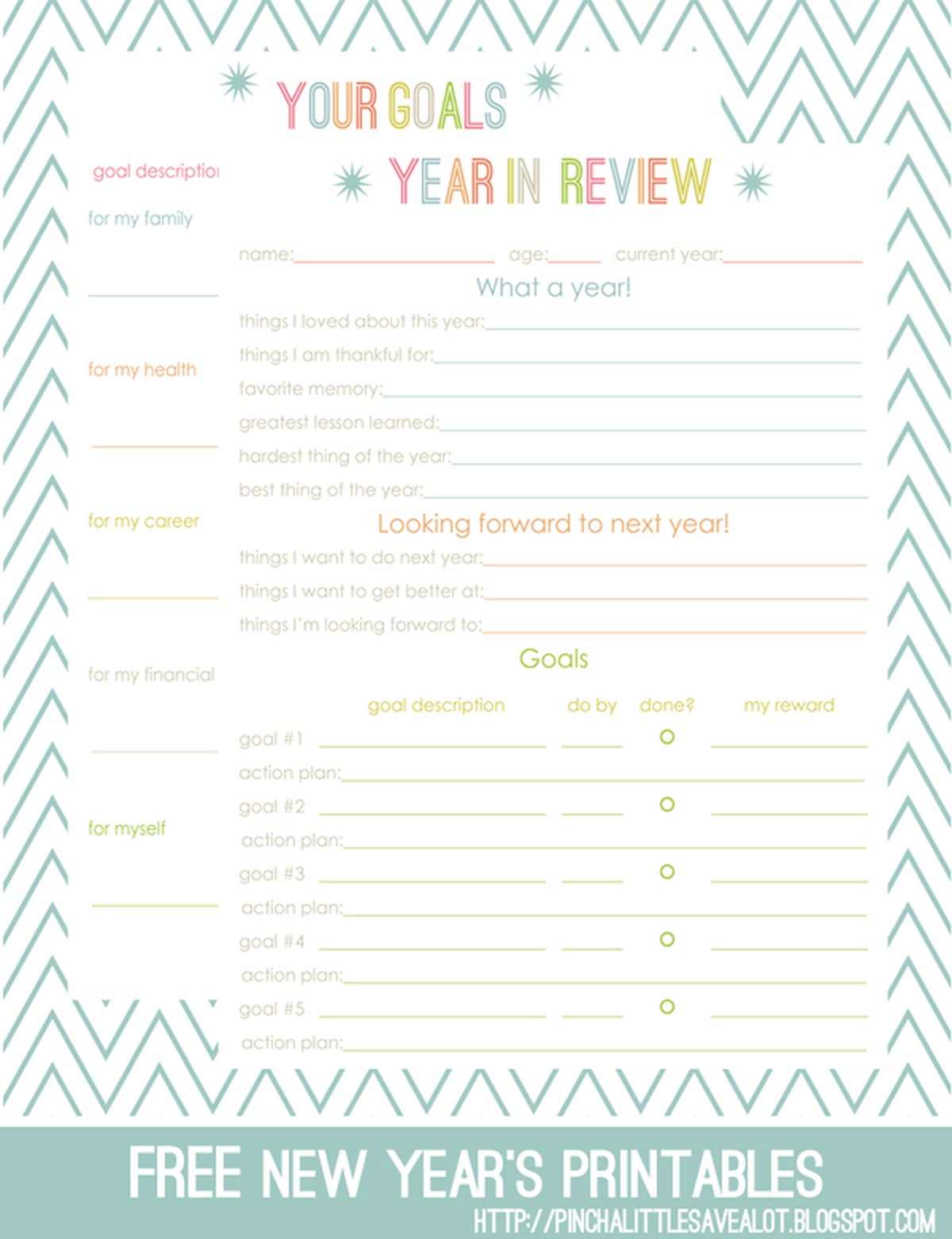 2015 New Year's Resolution Printables | PS Smart Living