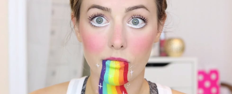 Snapchat Rainbow Vomit Makeup Tutorial | PS Beauty
