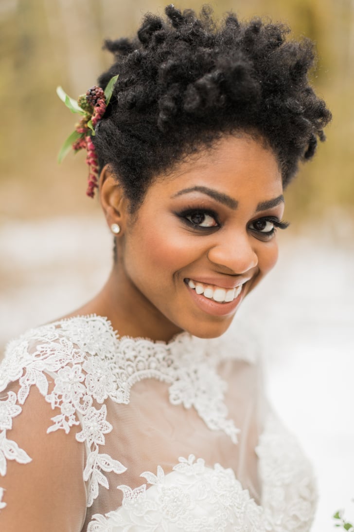 Pinned-Back Natural Beauty | Bridal Hairstyle Inspiration For Black ...