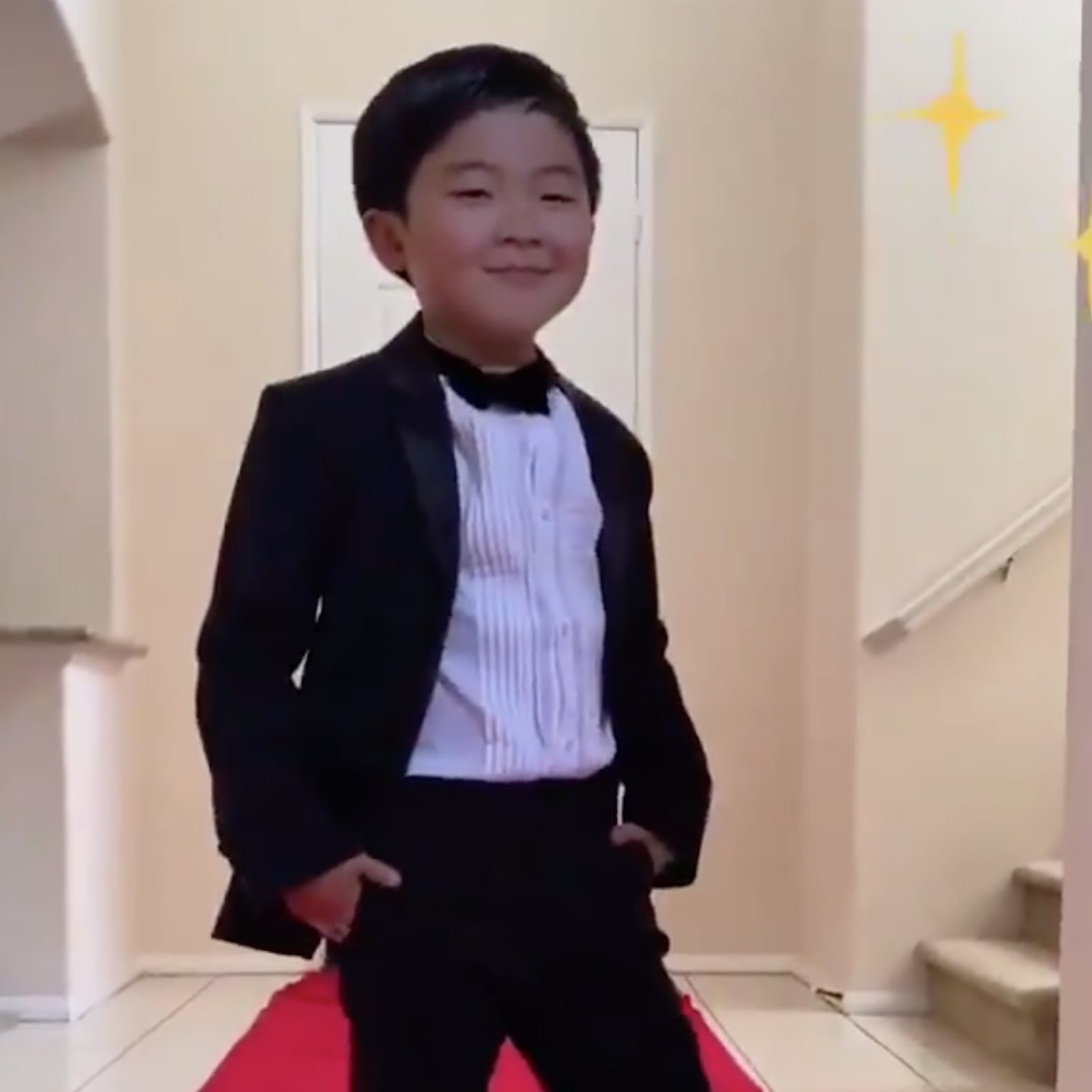 Alan Kim Has At-Home Red Carpet For Critics' Choice Awards | POPSUGAR ...