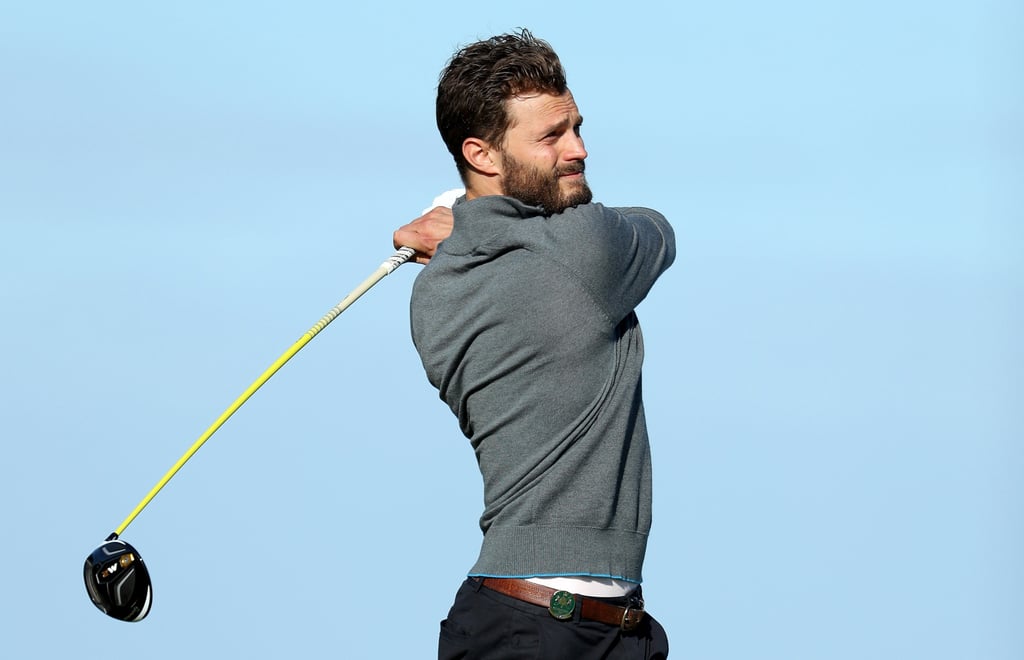 Jamie Dornan Golfing in Scotland October 2016 | POPSUGAR Celebrity