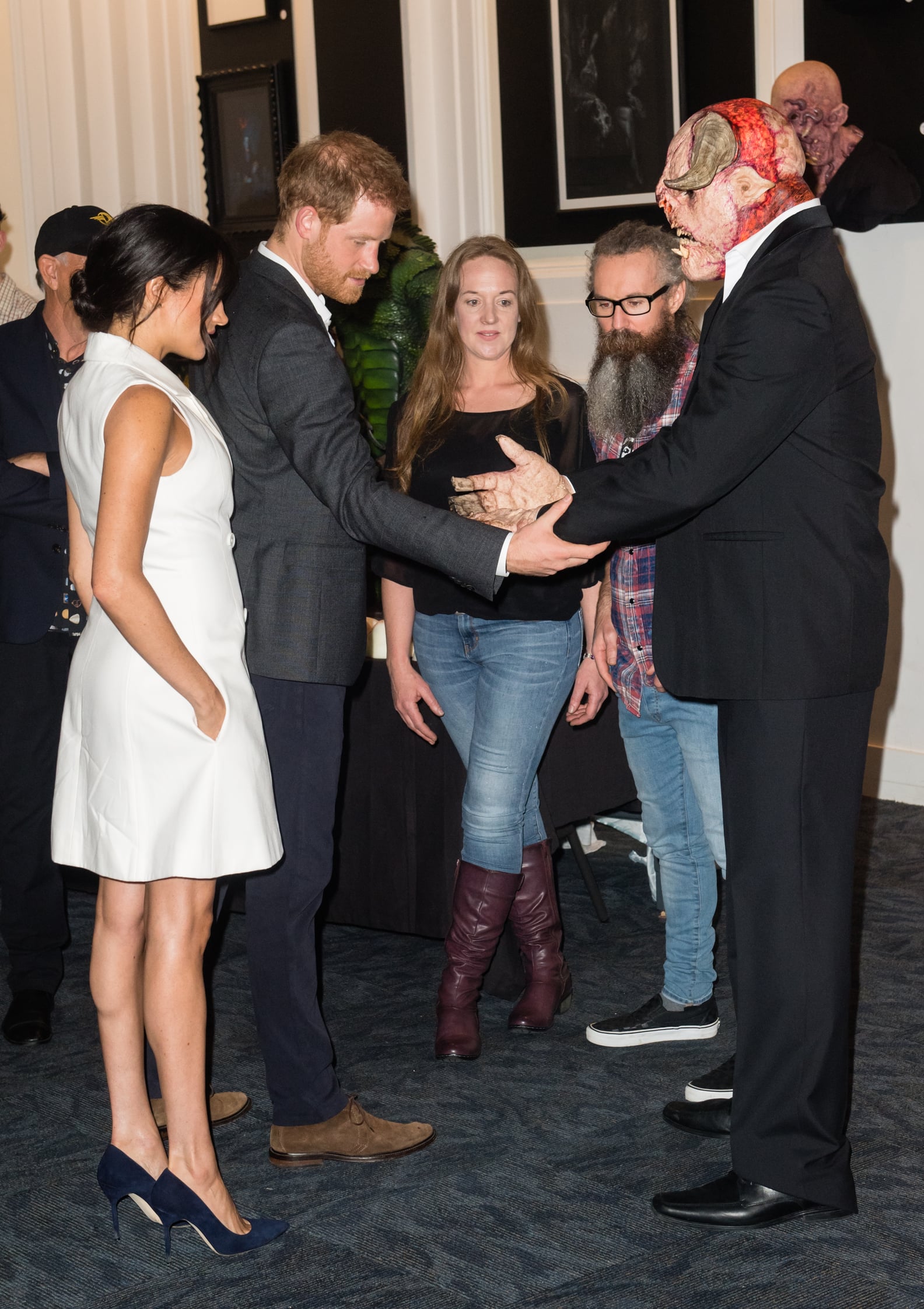 Meghan Markle's Maggie Marilyn Tuxedo Dress October 2018 | PS Fashion