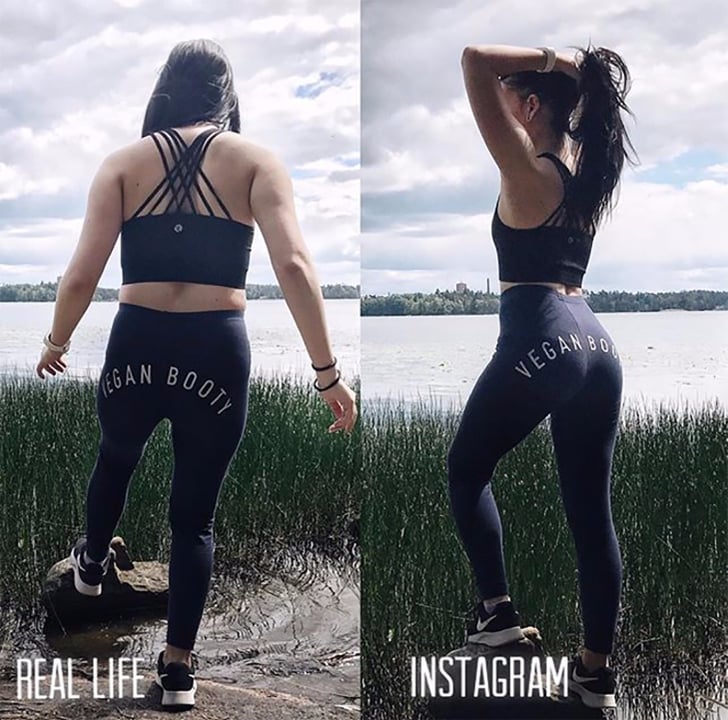 Real Life Vs Instagram Body Positivity Photos Popsugar Fitness