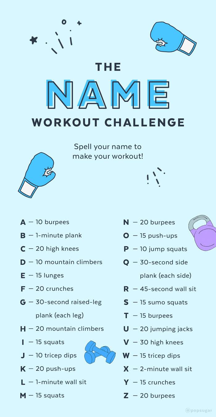 Play The Name Game And Get A Personalized Workout Just For You