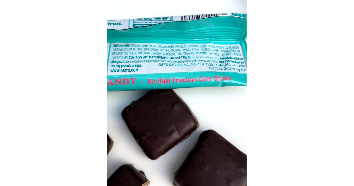 Amy's Minty Candy Bar Ingredients | How Do Amy's Kitchen Vegan Candy ...