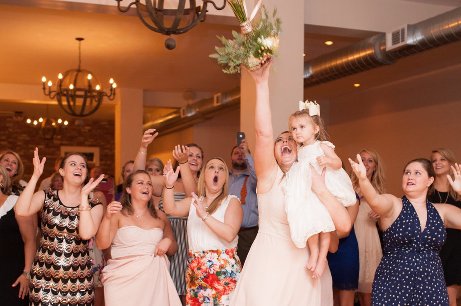 Catching the Bouquet at a Wedding | PS Love