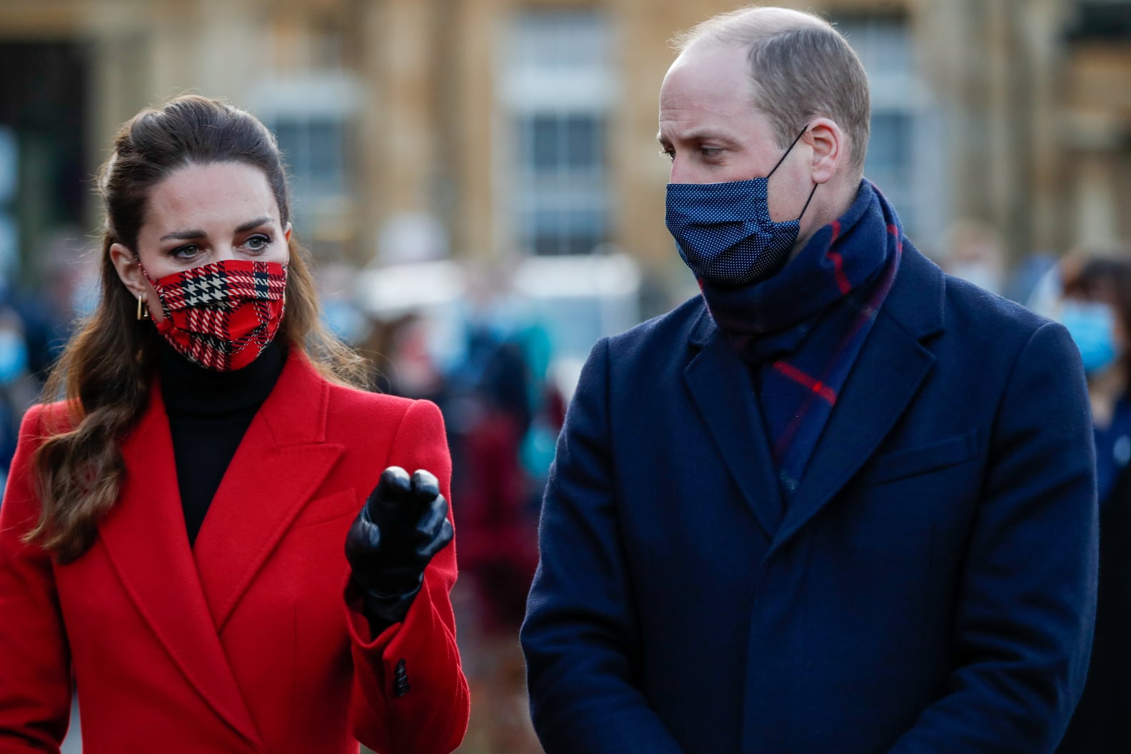 Kate Middleton Dons Tartan Emilia Wickstead Face Mask | 2020 | PS Fashion