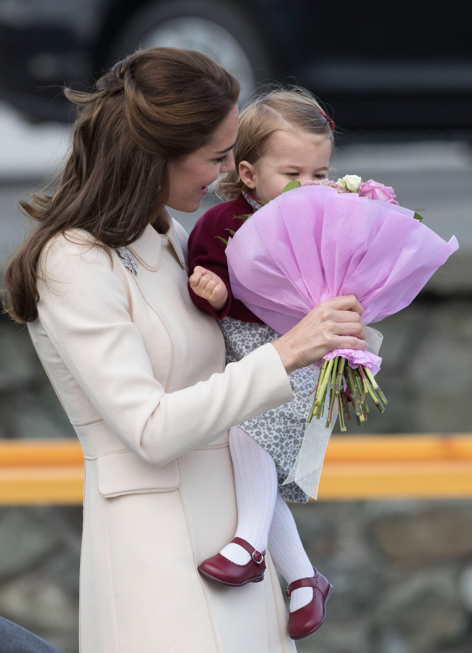 Princess Charlotte Smelling Flowers in Canada Pictures | PS Celebrity