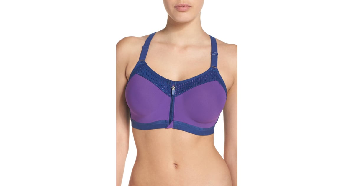 Wacoal Front Zip Underwire Sports Bra Best Bras For Dd Breasts Popsugar Fitness Photo 2