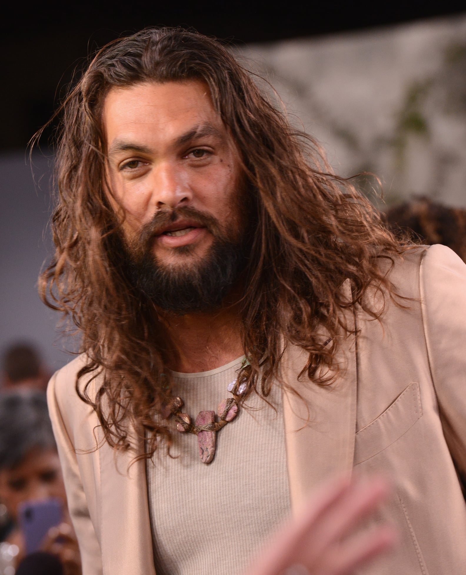 Jason Momoa Is a Red Carpet Stud in His Pink Tom Ford Suit | PS Fashion