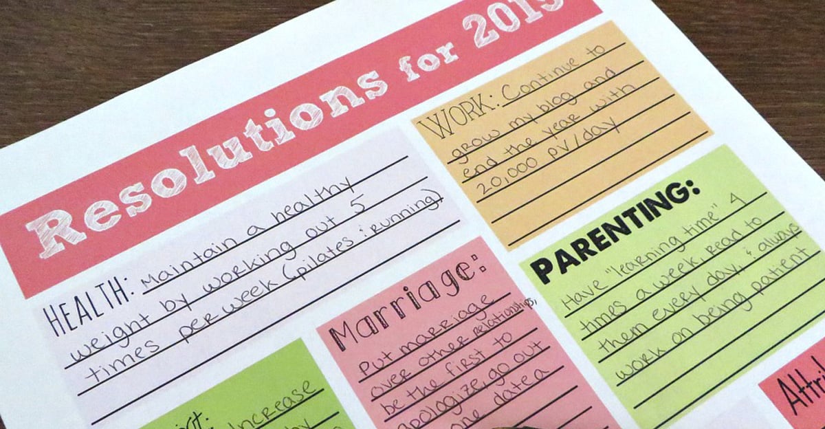 2015 New Year's Resolution Printables | PS Smart Living