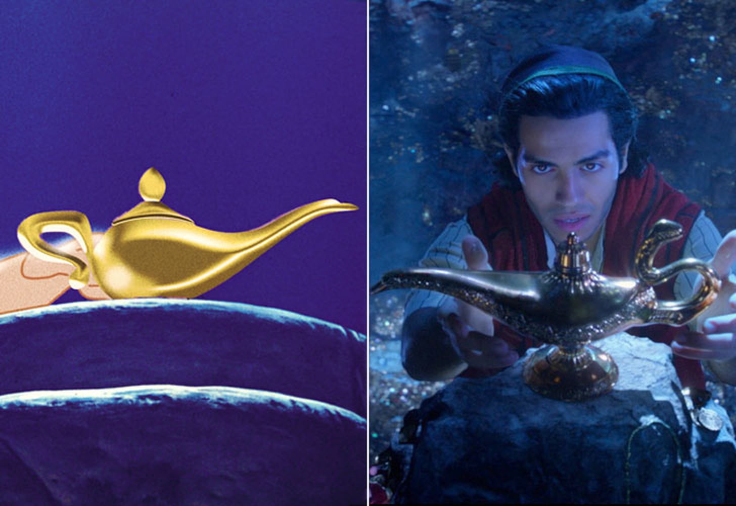 Aladdin Cartoon and Live-Action Cast Side-by-Side Photos | PS Entertainment