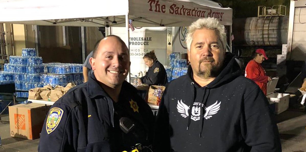 Guy Fieri Cooks For California Fire Victims 2018 | PS Food