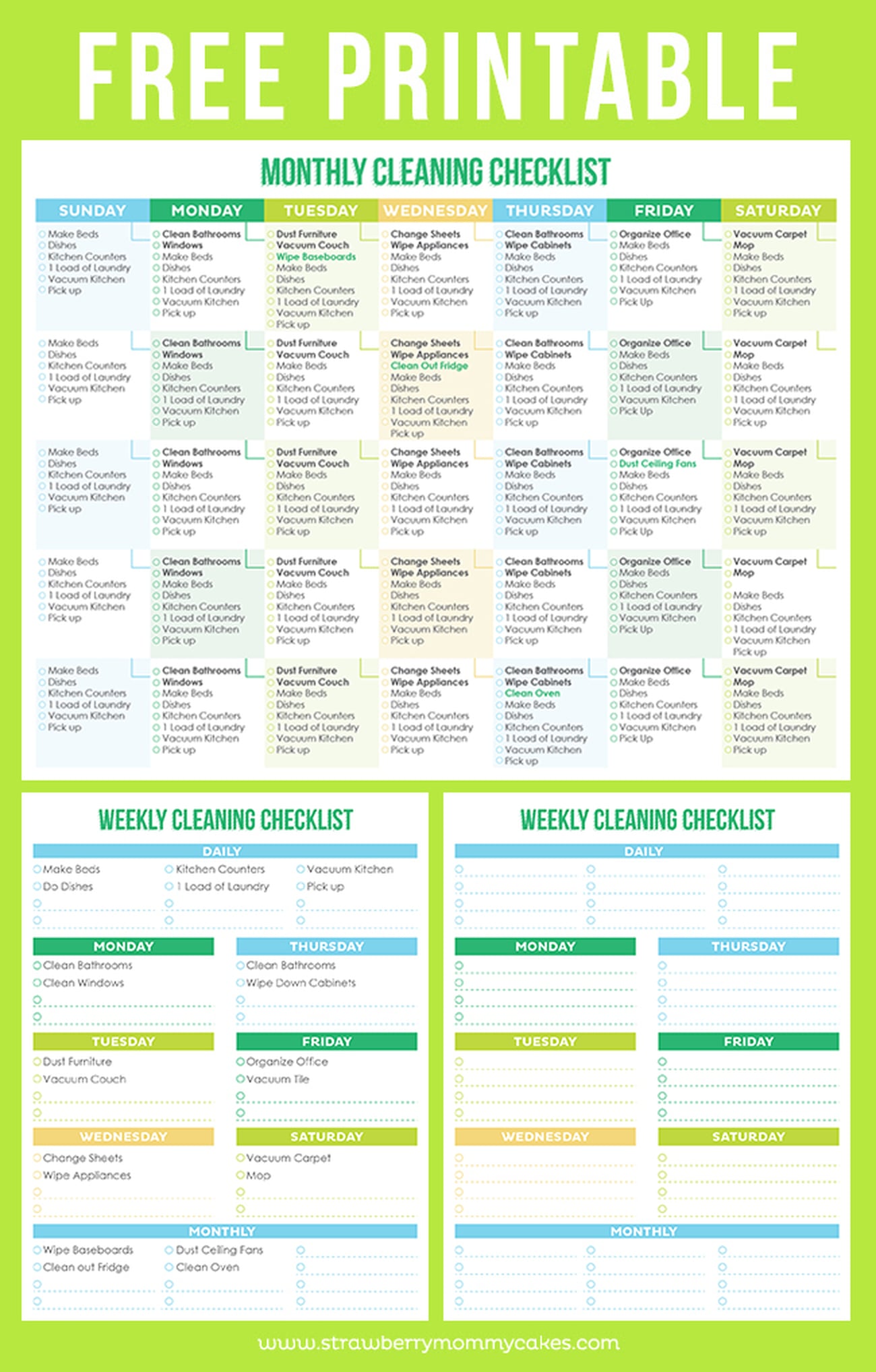 Free Cleaning Printables | PS Smart Living