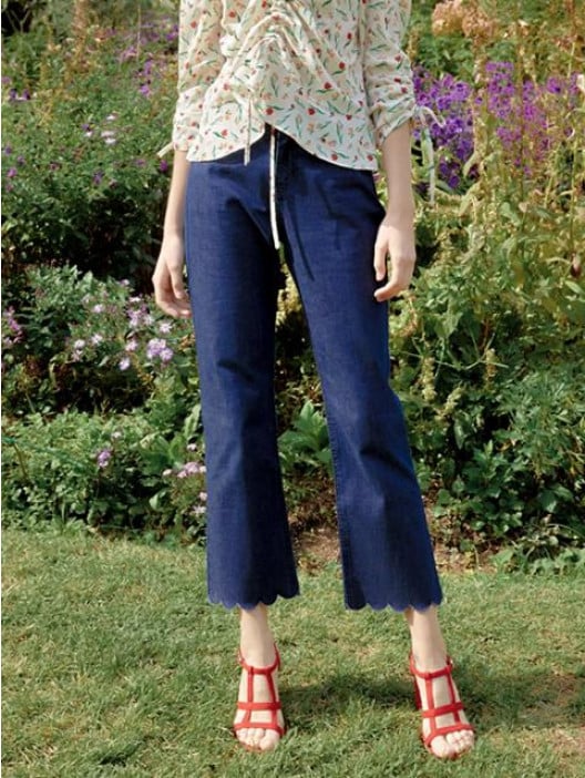 Reese Witherspoon Scalloped Jeans | POPSUGAR Fashion