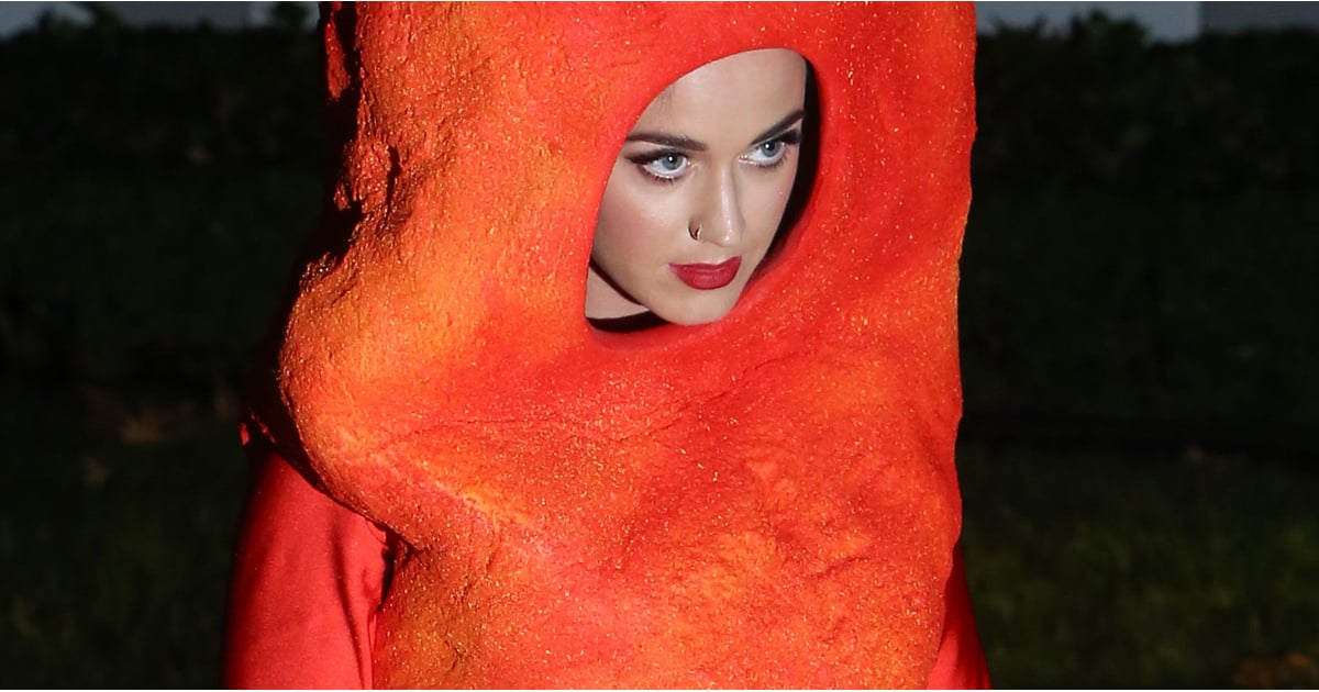 Katy Perry's Giant Cheetos Costume For Halloween 2014 | POPSUGAR Celebrity