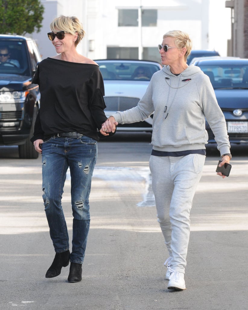 Ellen DeGeneres and Portia de Rossi Hold Hands LA Oct. 2016 | POPSUGAR ...
