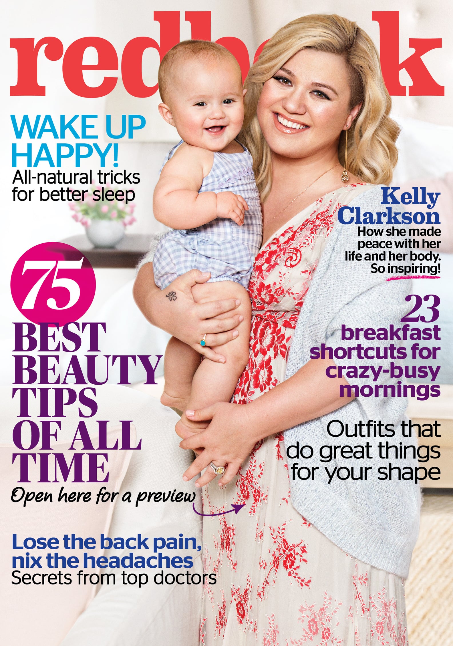 Kelly Clarkson and Baby River Pictures in Redbook May 2015 | PS Celebrity