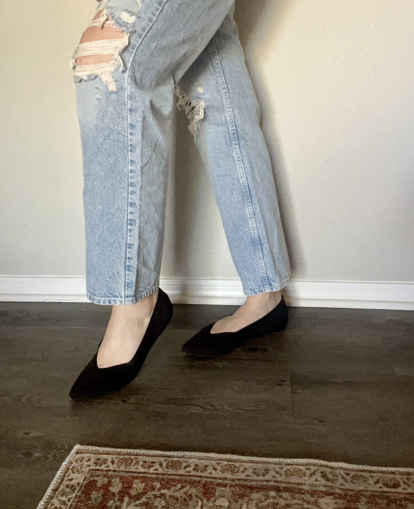 Old Navy Textured-Knit Pointy-Toe Ballet Flats Review | POPSUGAR Fashion