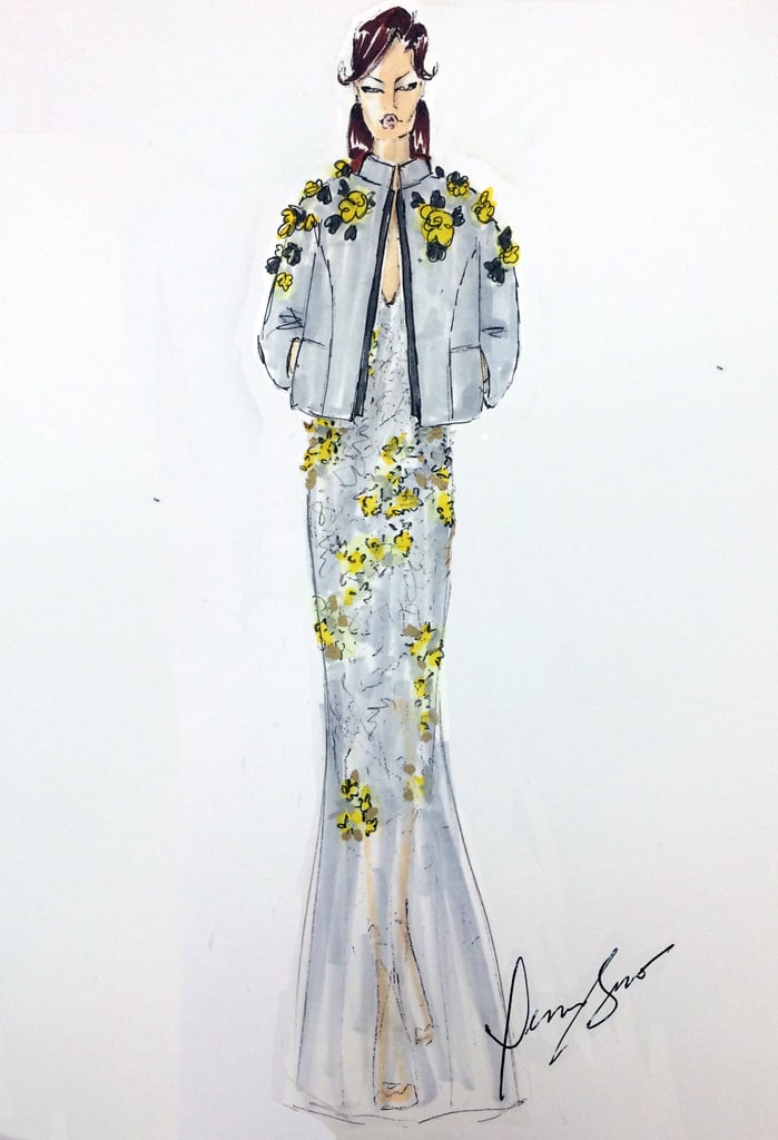 Dennis Basso Designer Sketches From New York Fashion Week Spring 2015 Popsugar Fashion Photo 13