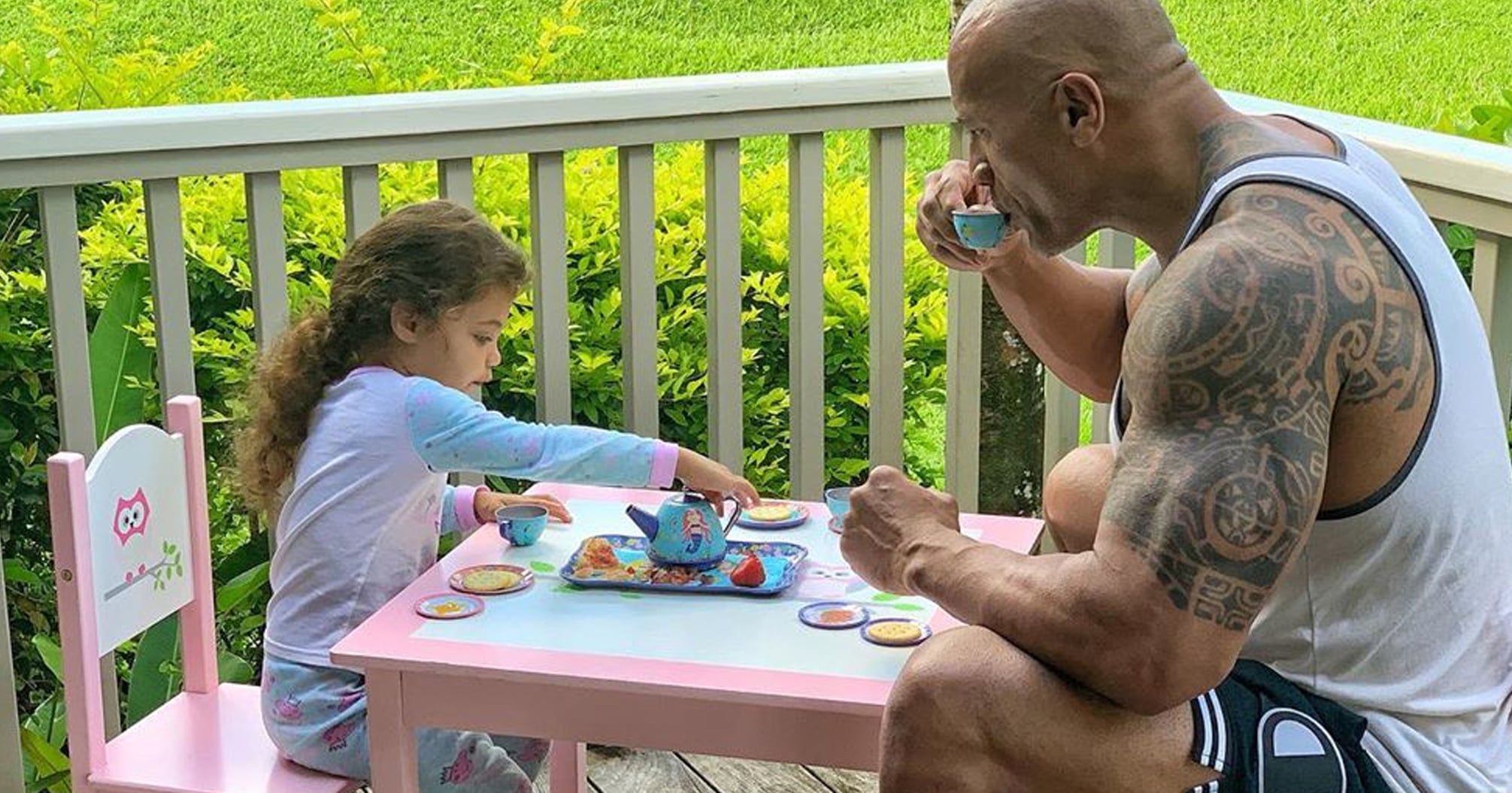 Dwayne Johnson Having a Tea Party With His Daughter Jasmine | PS Family