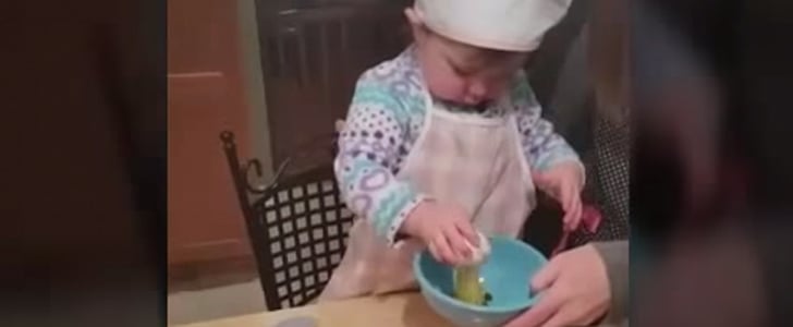 Toddler Cracks an Egg Perfectly | Video | POPSUGAR Family