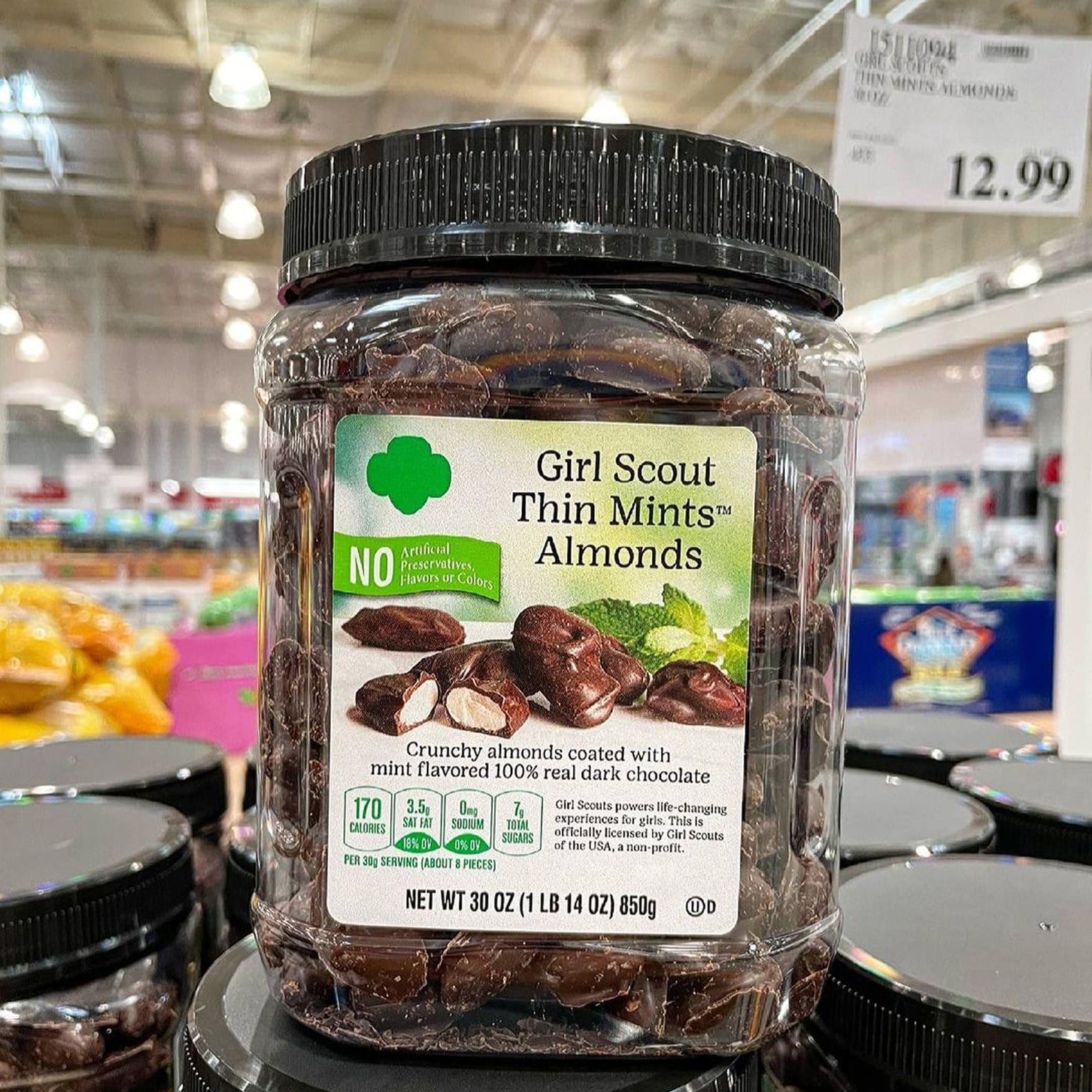 Costco Is Selling Girl Scout Cookie Thin Mint Almonds | PS Food