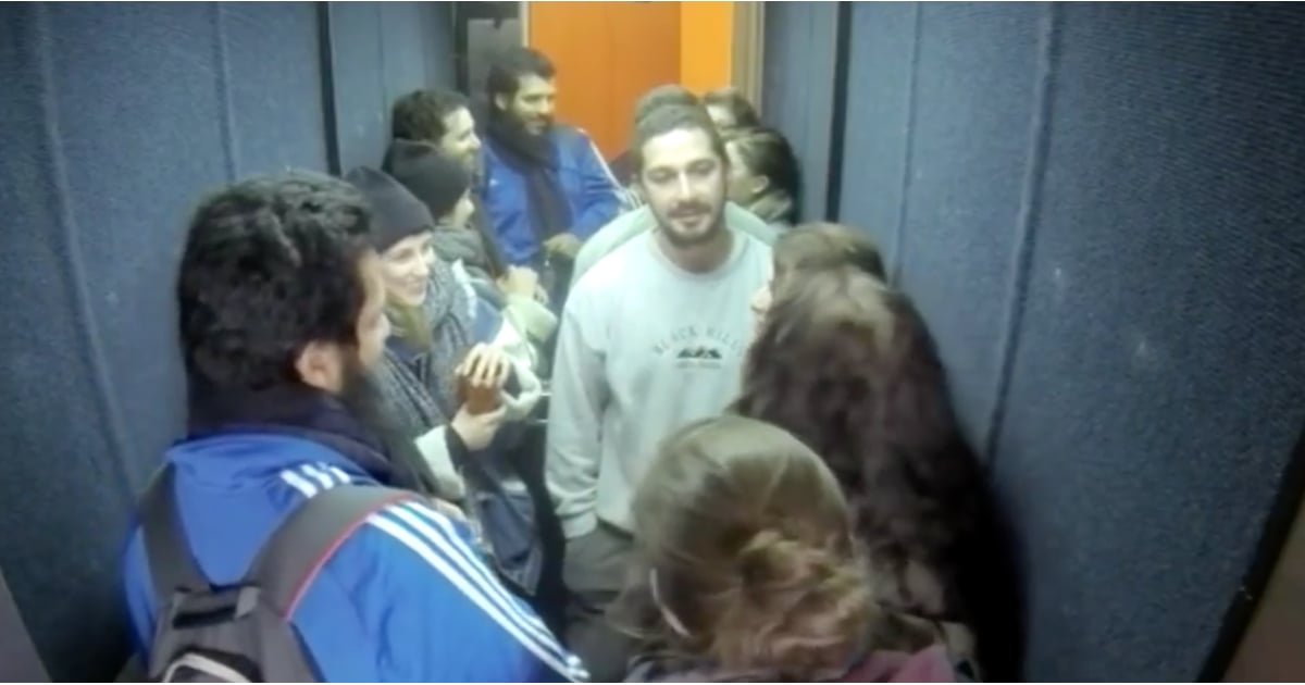 Shia LaBeouf in an Elevator Live Stream | POPSUGAR Celebrity