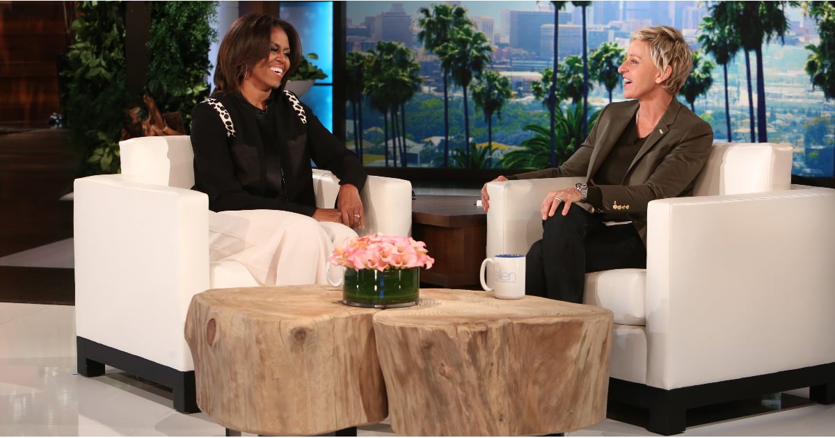 Michelle Obama on The Ellen DeGeneres Show | March 2015 | POPSUGAR ... Michelle Obama on The Ellen DeGeneres Show | March 2015 | POPSUGAR ...