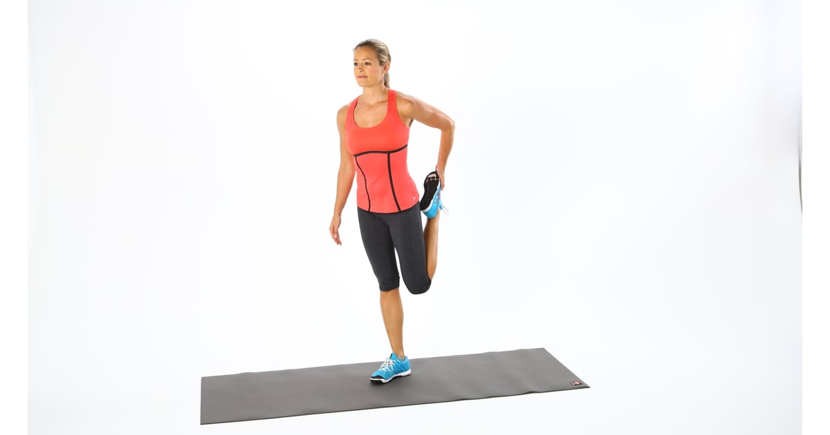 Warmup: Heel-to-Glute Stretch | 25-Minute Home Workout | POPSUGAR ...