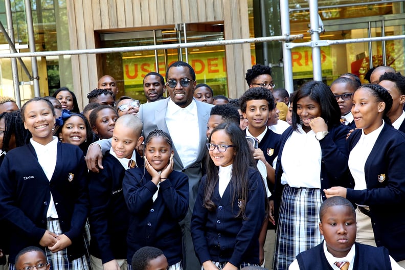 Diddy Opens Charter School in Harlem August 2016 | POPSUGAR Celebrity