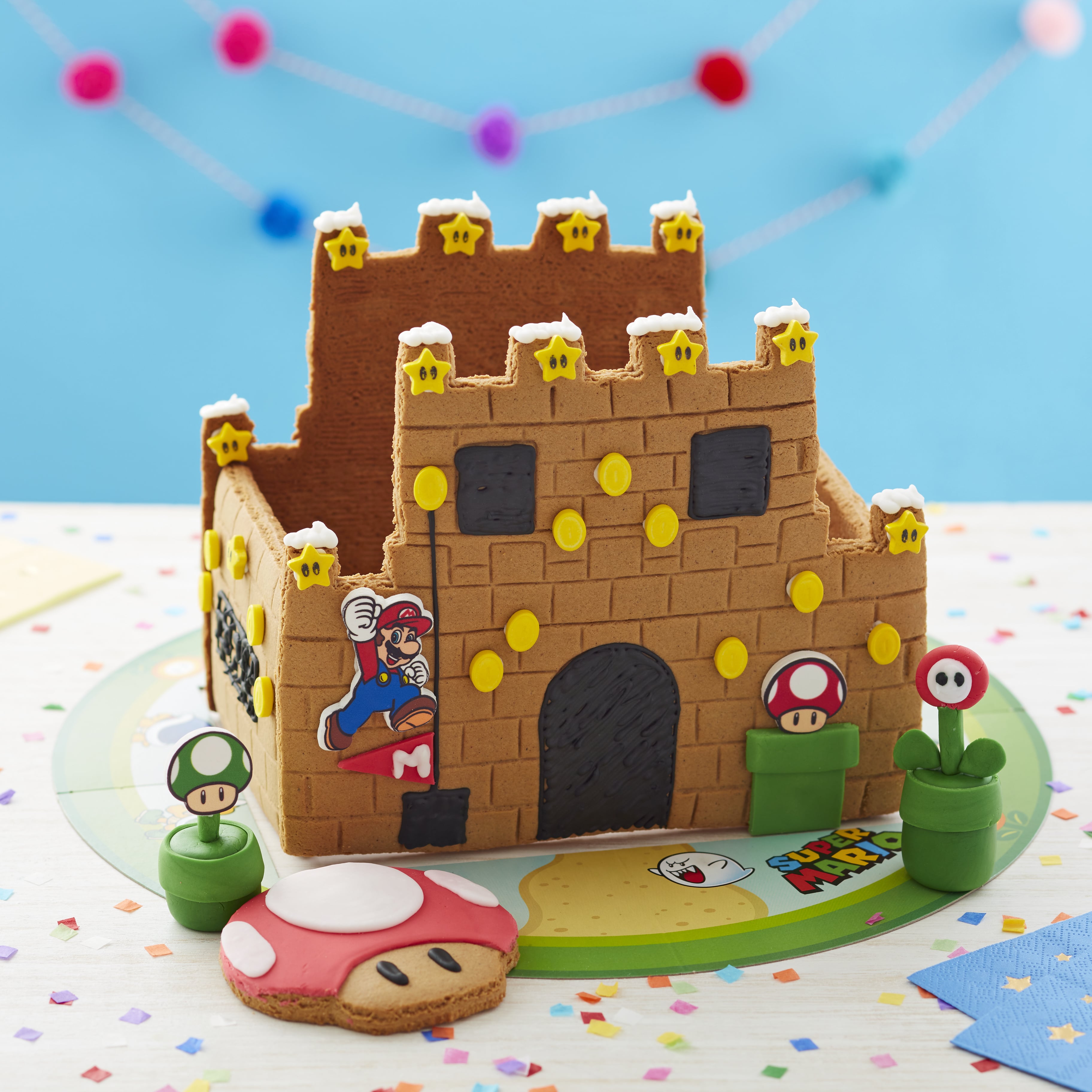 Shop the Nintendo Super Mario Gingerbread Cookie Castle Kit | PS Family
